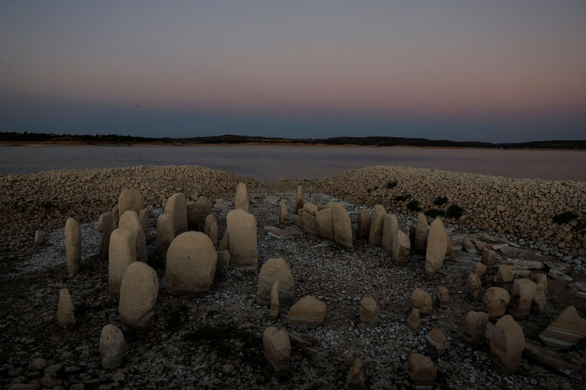 'Spanish Stonehenge' emerges from drought-hit dam