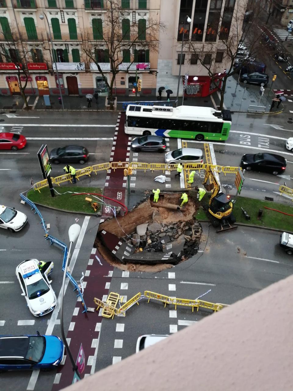 Photo gallery: Palma sinks under torrential rain: Sink holes cause chaos