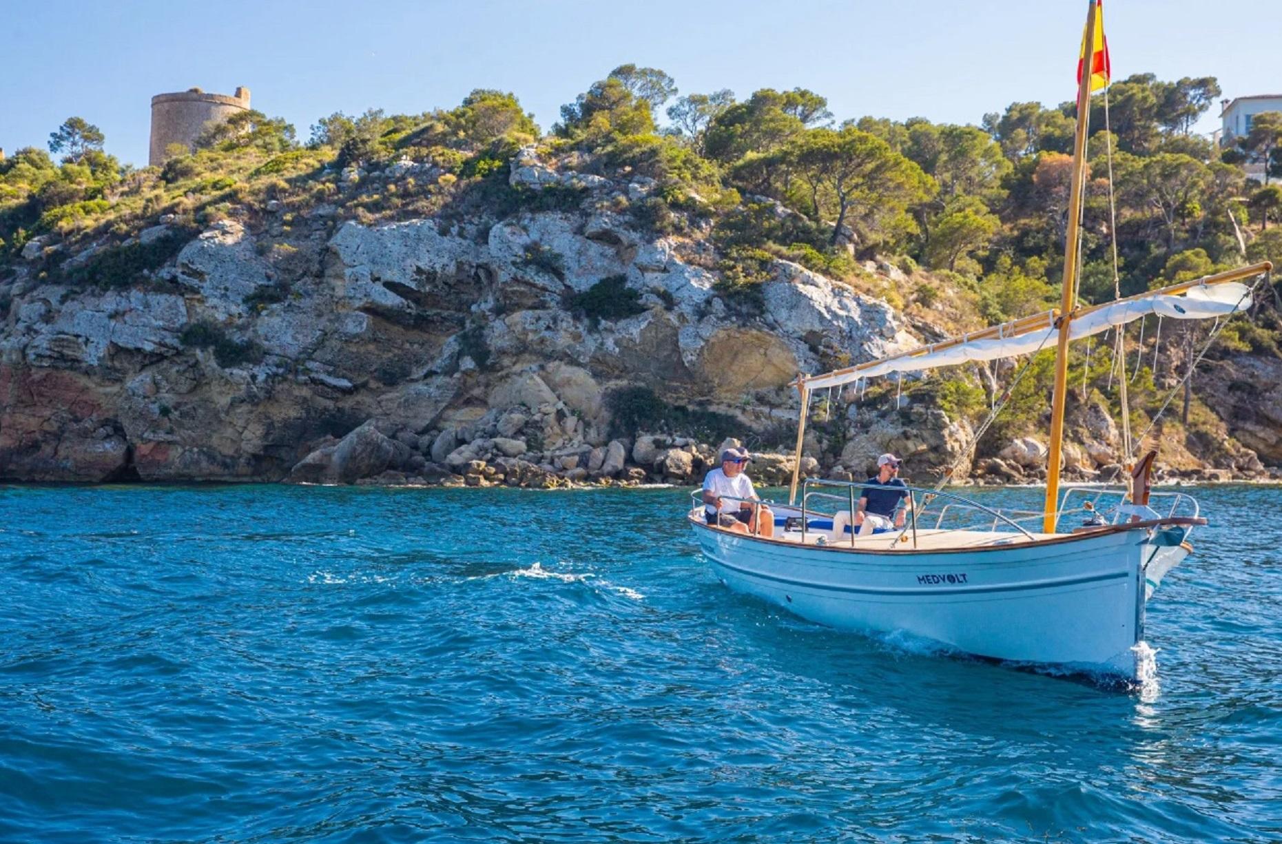 Silence is golden on board an electric traditional Mallorcan sailing Llaut