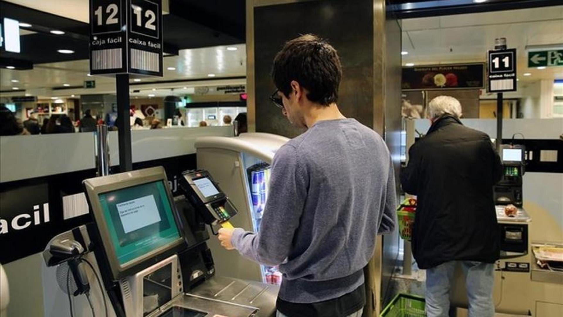 Self-checkouts at Mallorca supermarkets