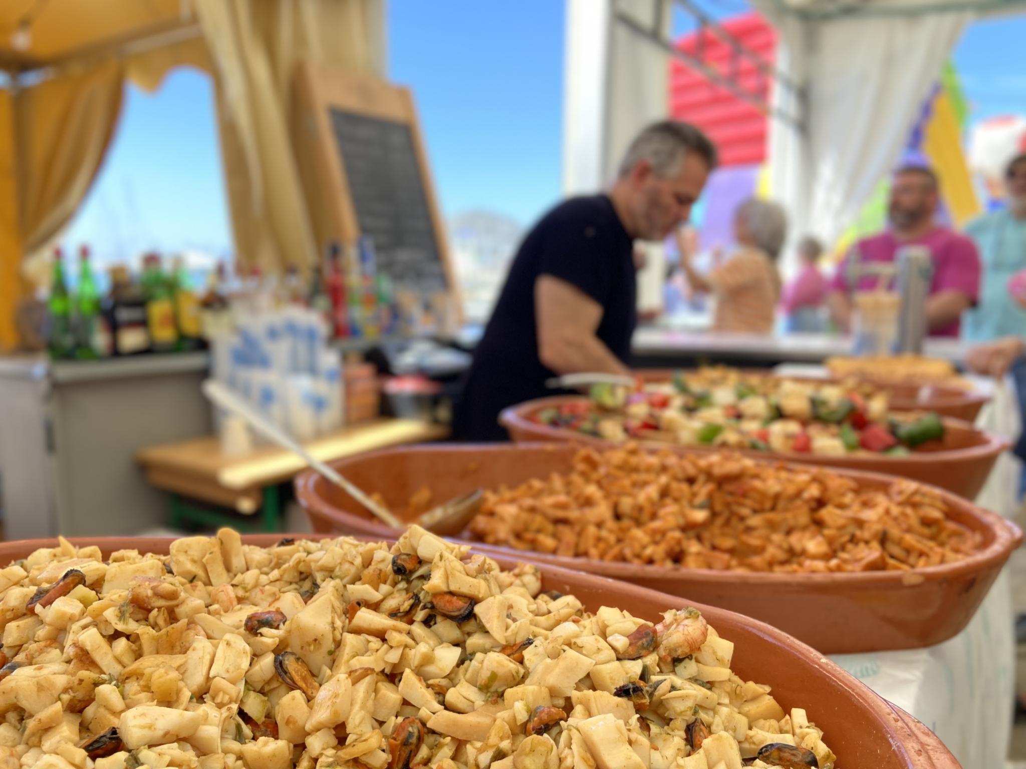Boats and cuttlefish in Puerto Alcudia