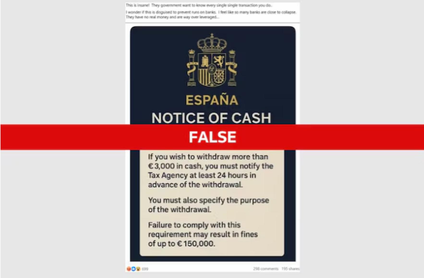 Spain money: Fact Check: No fine for Spanish bank account holders who ...