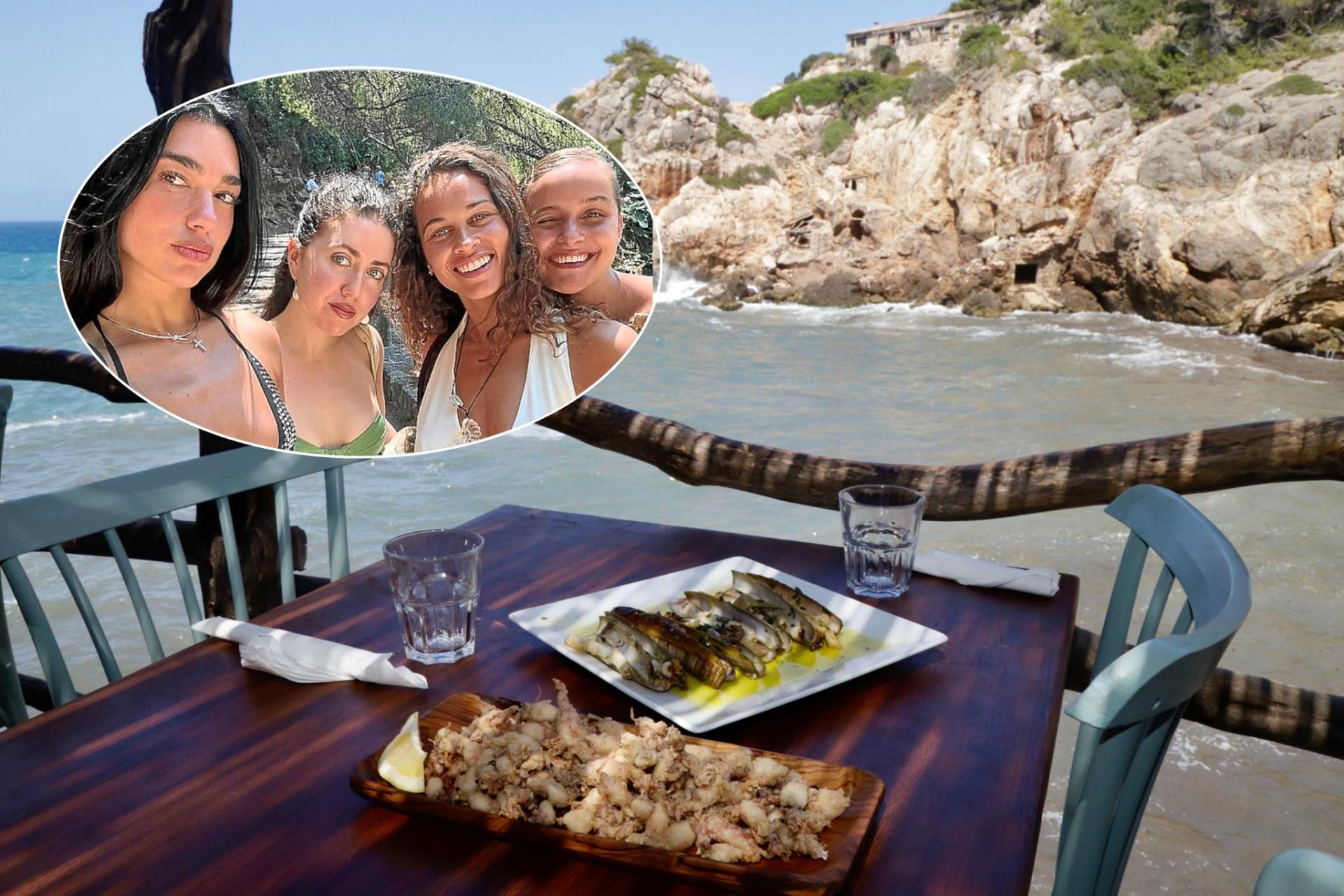 The beach bar in Mallorca that charmed Dua Lipa and her friends: fresh fish in a stunning setting