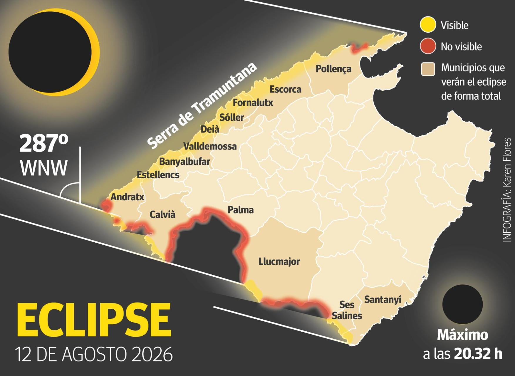 Mallorca set for spectacular Total Solar Eclipse on 12 August 2026 – best viewing spots revealed