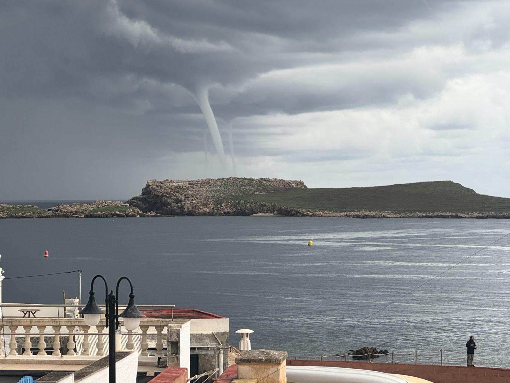 Balearic Island shocked by five simultaneous 'sea tornadoes' as Storm ...