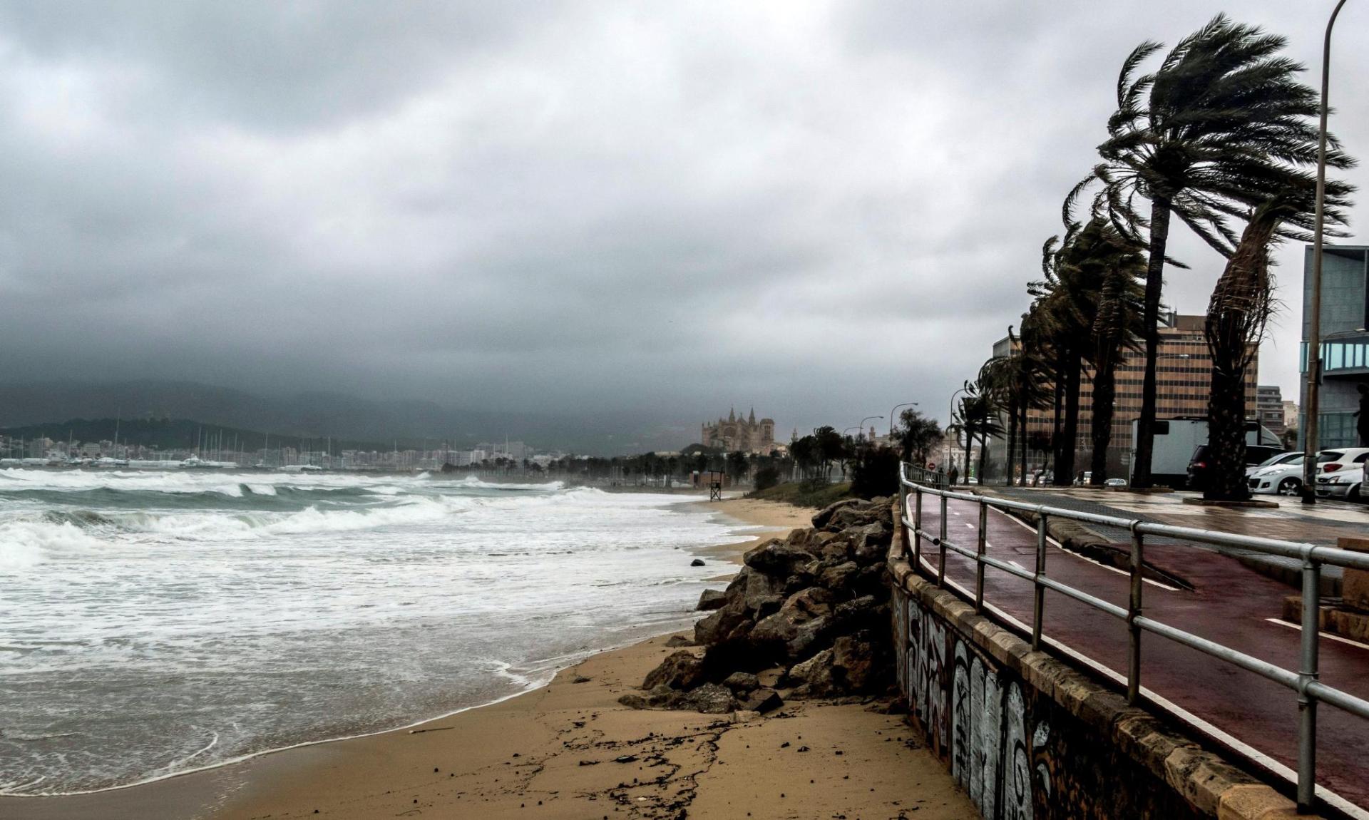 Mallorca weather for Wednesday, January 28 - Amber alerts for high winds