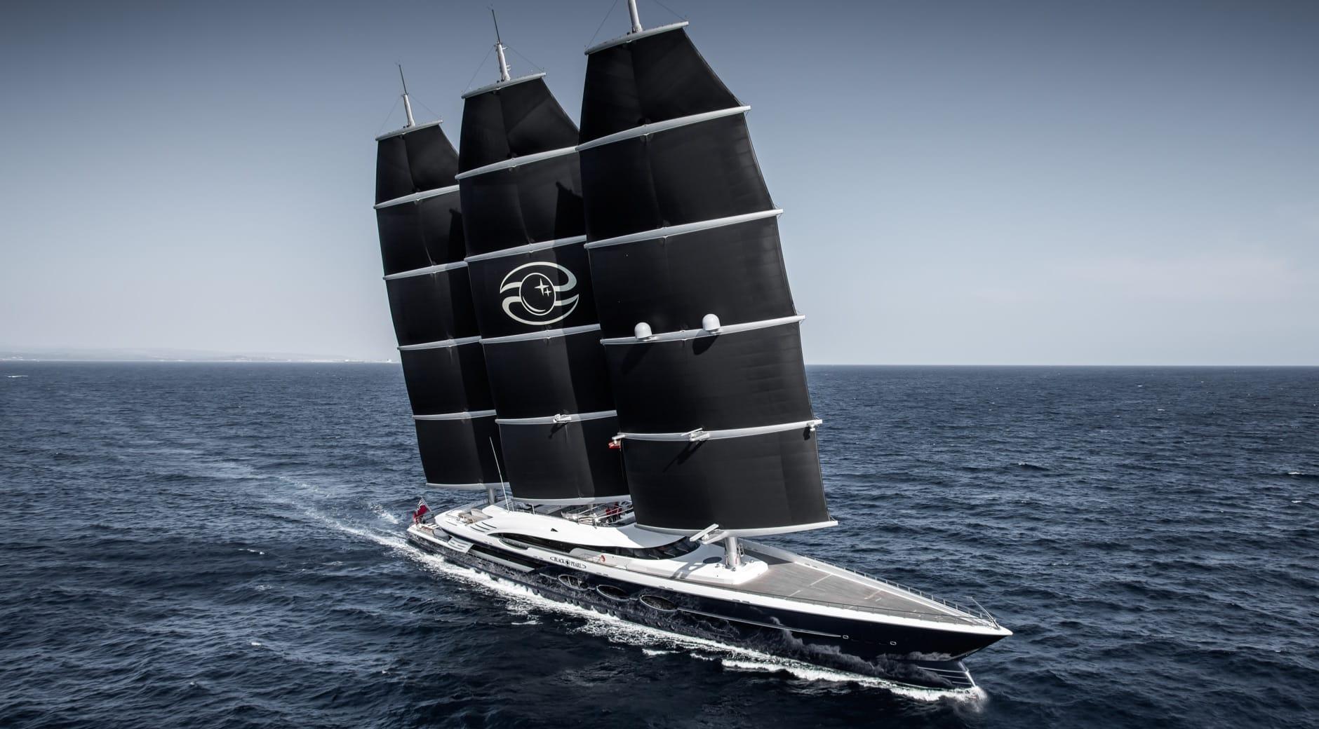 In Palma. The luxury sailing yacht which can cross the Atlantic on 20 ...