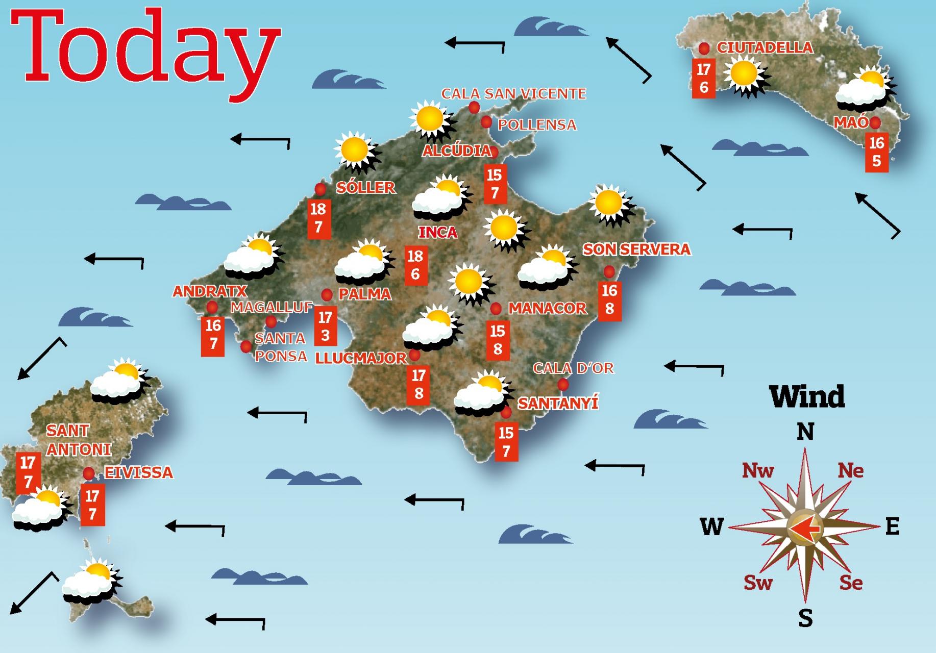 Majorca Weather Wednesday 9th February Majorca Weather Wednesday 9th February