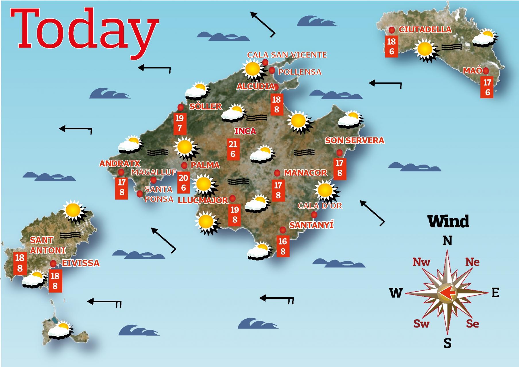 Majorca weather Thursday 24th February