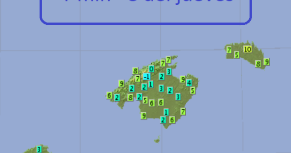 Mallorca's weather for Friday, January 6