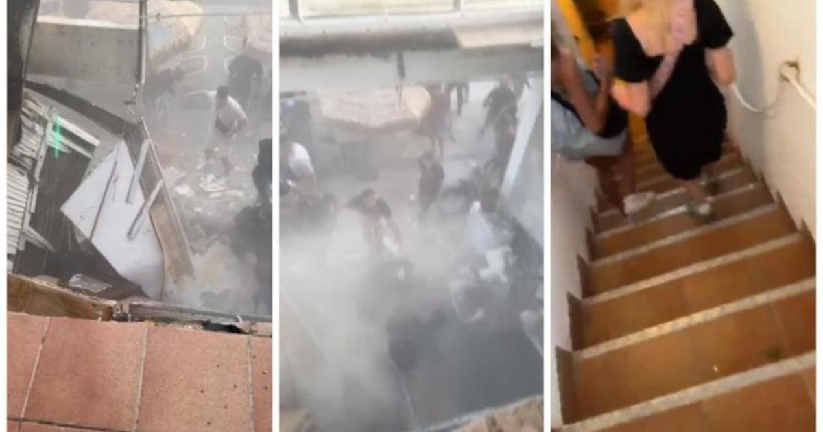 Mallorca building collapse: Video recorded moments after