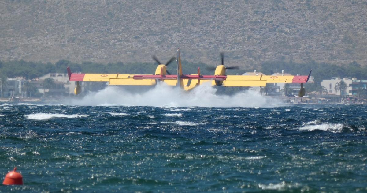 At the ready... Canadair fire fighting planes