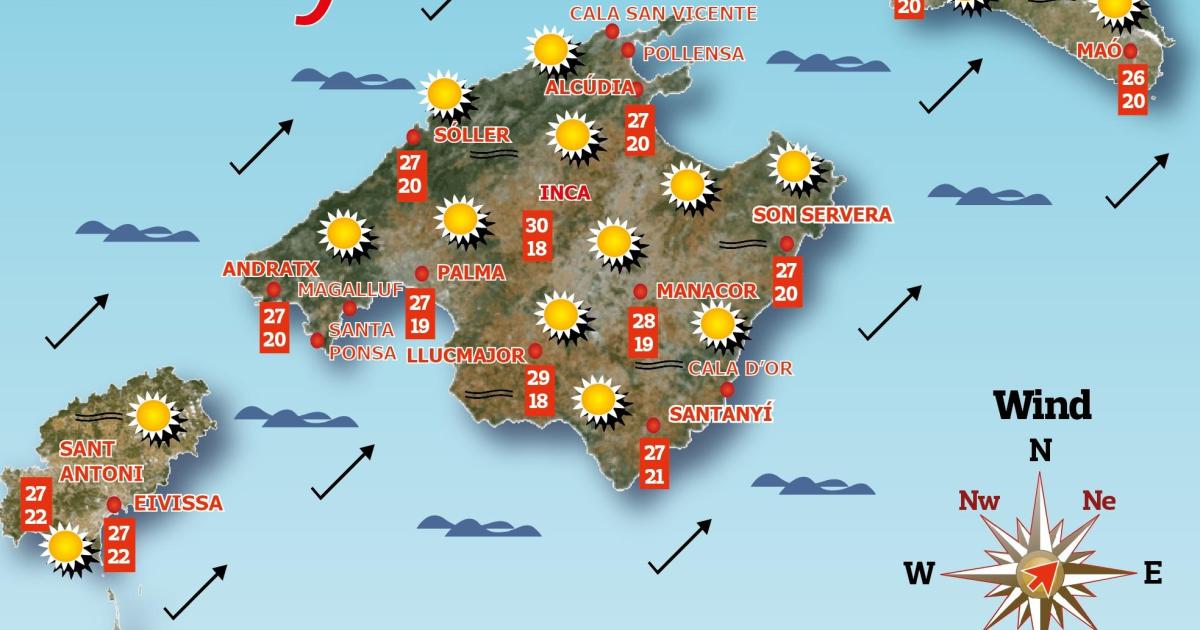 Weather in Majorca today