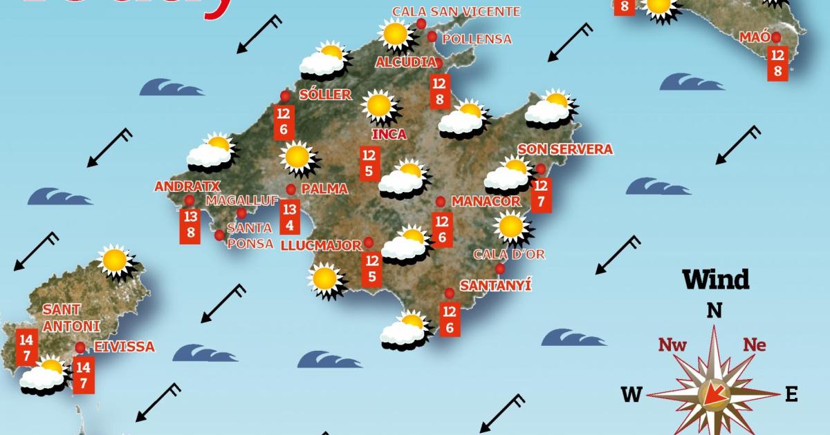 Weather in Majorca Tuesday 11 January