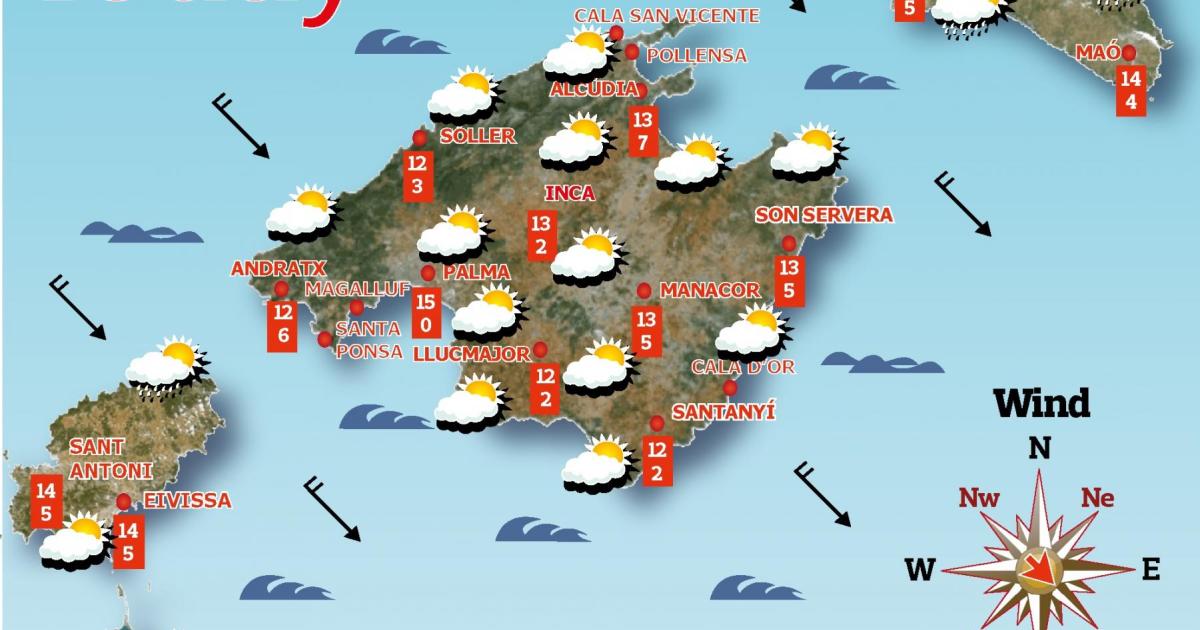 Majorca weather Thursday 20 January