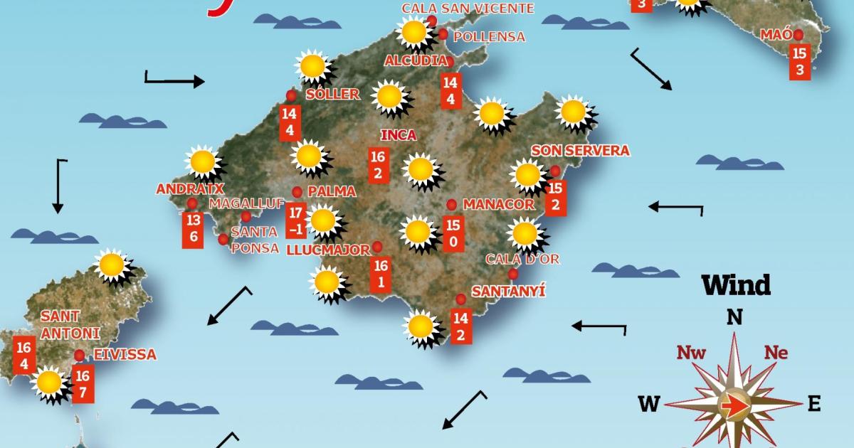 Majorca weather Thursday 27 January