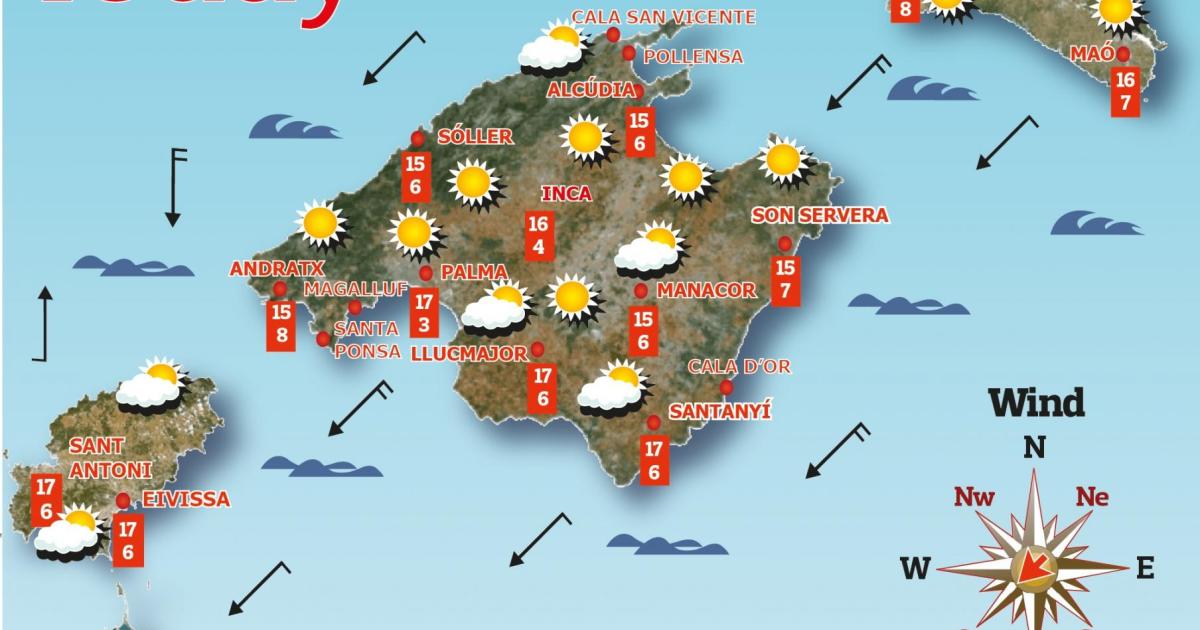 Majorca weather Saturday 12th February