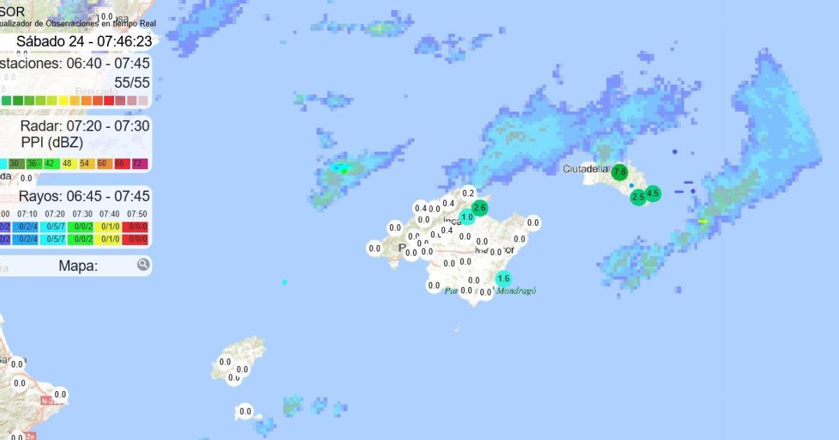 Mallorca's weather for Saturday, September 24