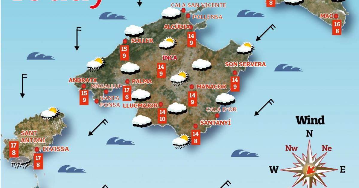 Majorca weather Friday 25th February